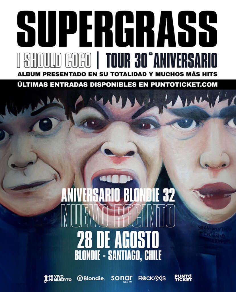 Supergrass viene a Chile con el 30° aniversario del disco "I Should Coco"